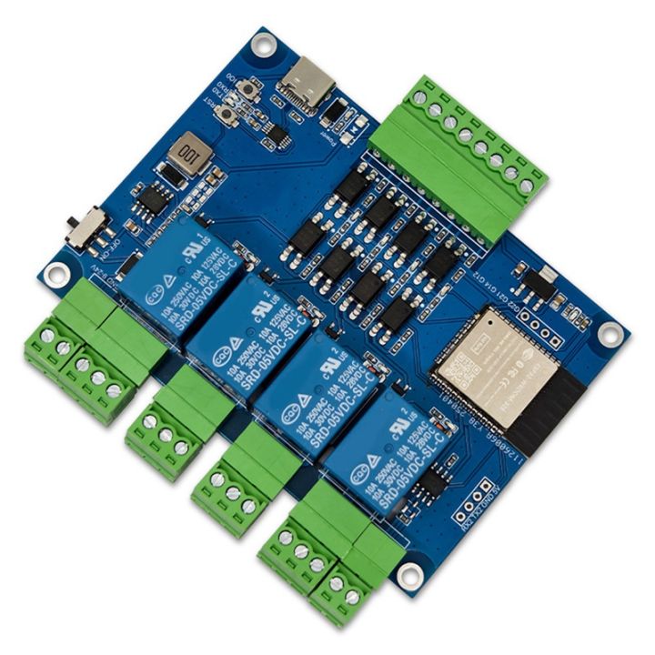 Wireless ESP32 RS485 Modbus Relay Module with 4 Channel, TYPE-C 7-24V, and CH340 for Modbus ...