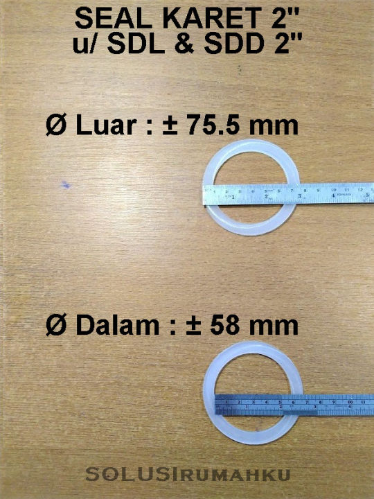 Seal Karet Putih 2 dijepit soket drat luar SDL - SDD dalam 2 inch ...