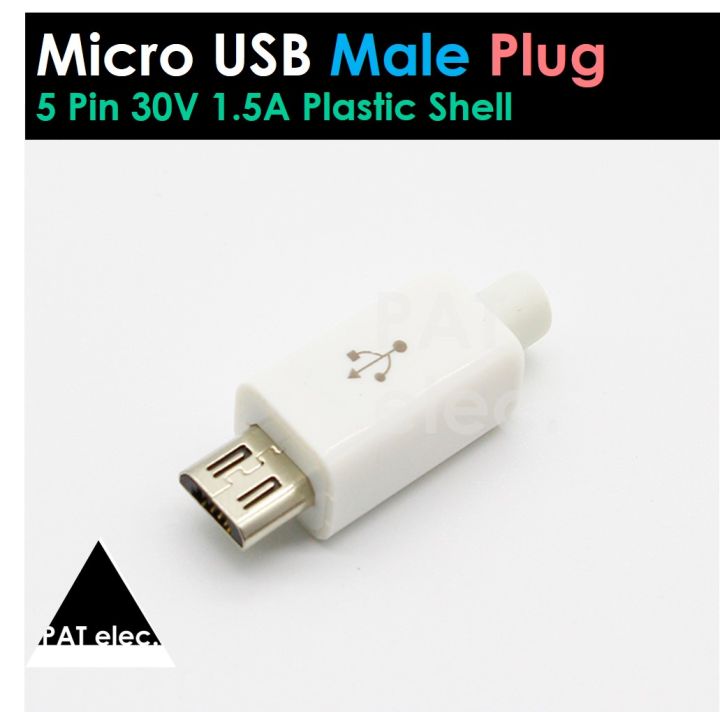 อะไหล่ พอร์ต ขั้วต่อ ปลั๊ก Micro USB 5 Pin 30V 1.5A ตัวผู้ Connectors ...