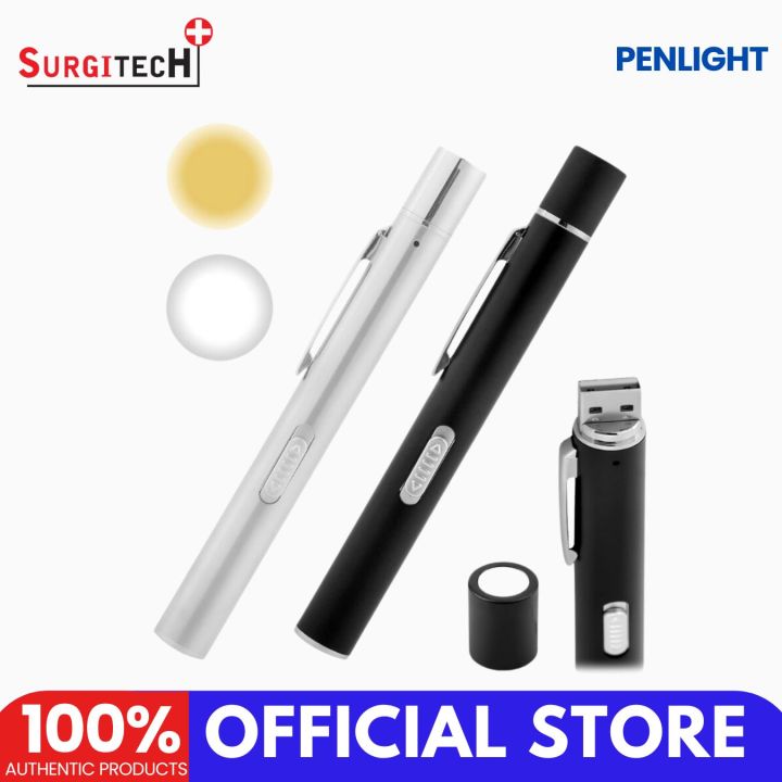 Surgitech Penlight Dual light Rechargeable Medical Penlight for nursing students | Lazada PH