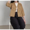 Sivali Factory Claryn Outer Linen Crop Version - Kemeja Linen - Atasan ...