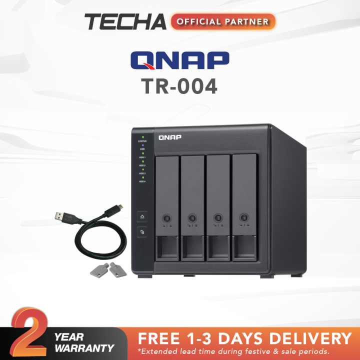 [FAST SHIP] TR-004 QNAP | 4 Bay | USB Type-C | ที่เก็บข้อมูลที่แนบมาโดยตรงกับฮาร์ดแวร์ RAID ...