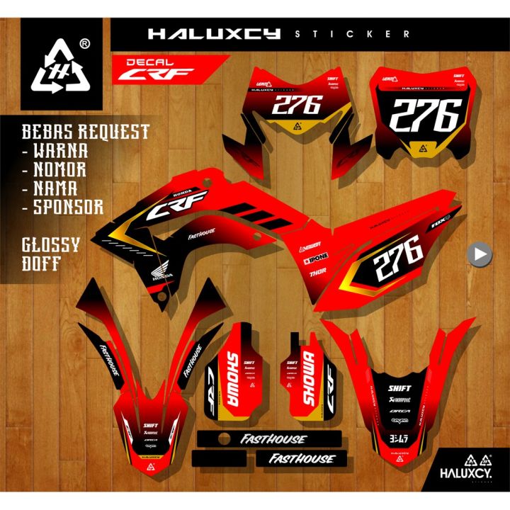 DECAL CRF FULL BODY - DECAL CRF SIMPEL KEREN - DEKAL CRF 150 - DECAL ...
