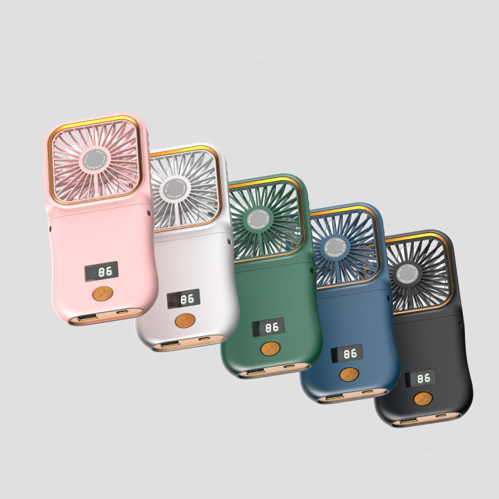 New powerbank Fan Arrived with Phone Holder Handheld Fan Power Bank ...