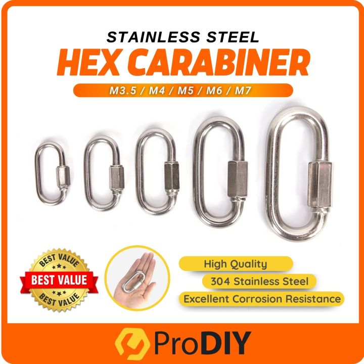 M3.5 M4 M5 M6 M7 M8 M10 Stainless Steel Hex Carabiner Quick Connection ...