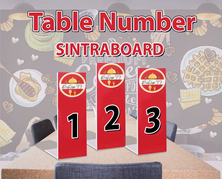 Table Number Standee Sintra Board | Lazada PH