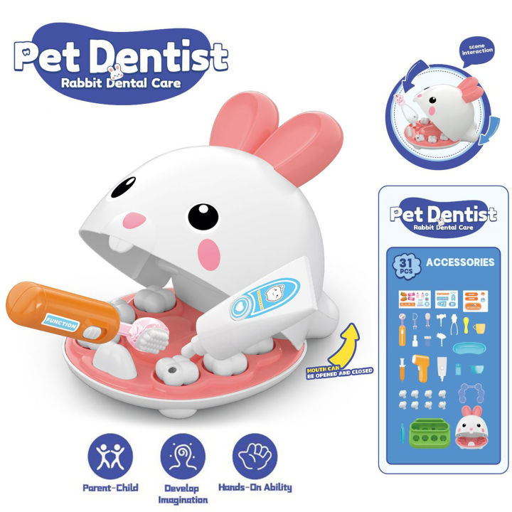 Children Dental Tools Set Kids Dentist Toy 31pcs Pet Dentist Toy Set ...