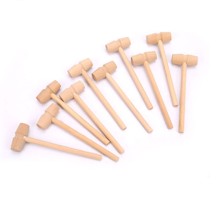 Graceful 10 Pieces Mini Wooden Hammer Balls Toy Pounder Replacement ...