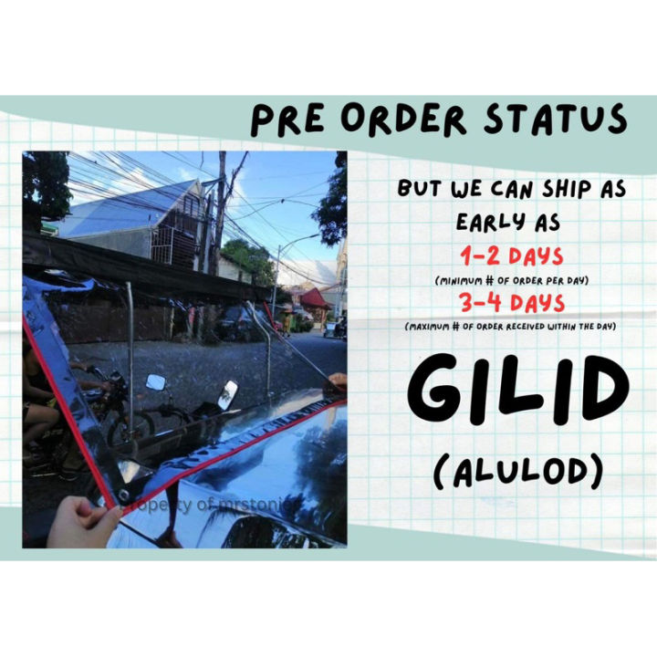 TRAPAL NG TRICYCLE (GILID/ALULOD) | Lazada PH