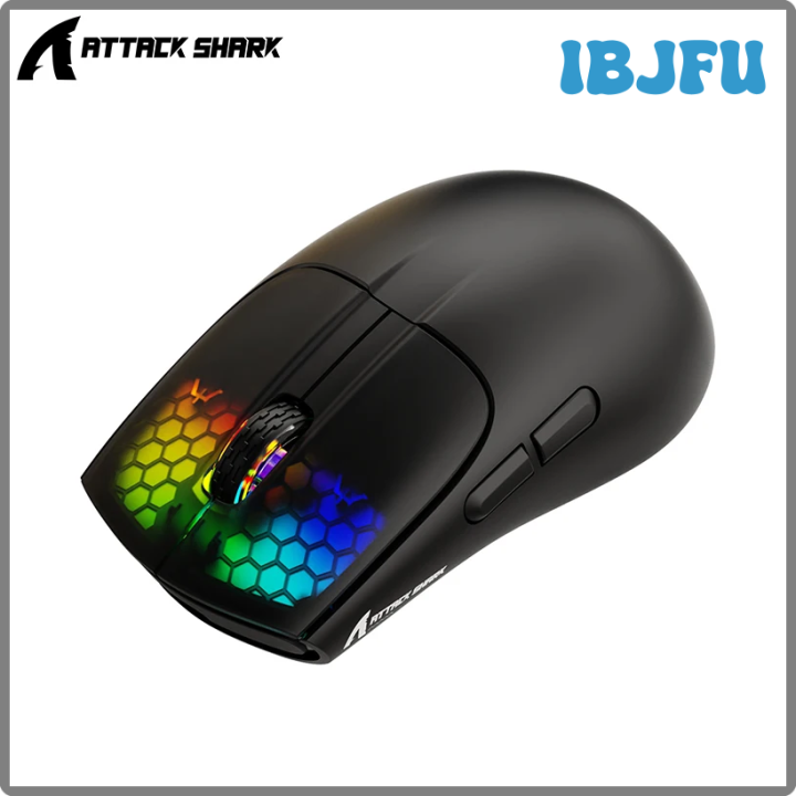 IBJFU Attack Shark X5 RGB Wireless Gaming Mouse 49g Lightweight, Tri ...