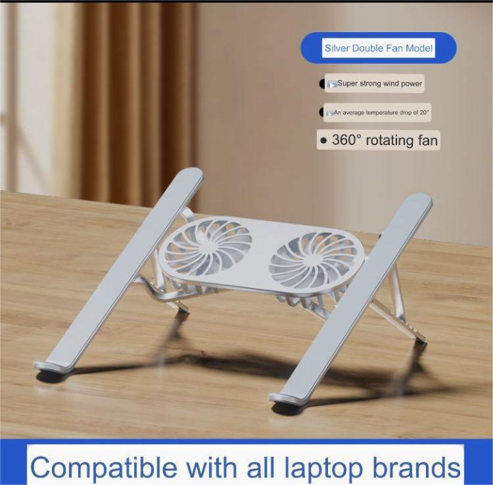 【CYT】Adjustable Laptop Stand with Cooling Fan, Aluminium Alloy Multi ...