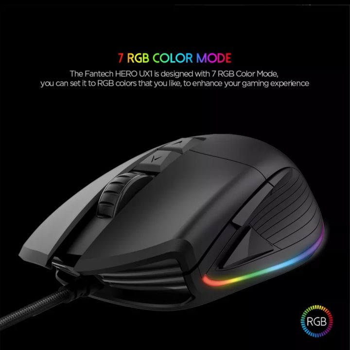 FANTECH UX1 Hero Ultimate Macro RGB Gaming Mouse | Lazada PH