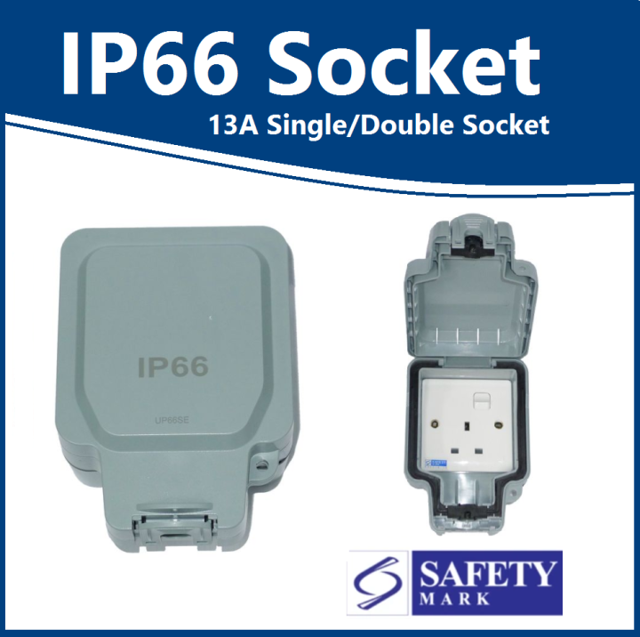 FYM IP66 Weatherproof Single Double Switch Socket Outlet 13A Waterproof ...