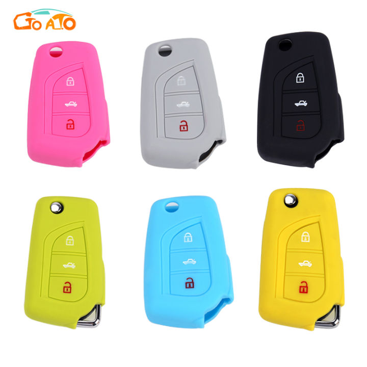 GTIOATO For Toyota Silicone Key Cover Car Key Protector Case For Toyota ...