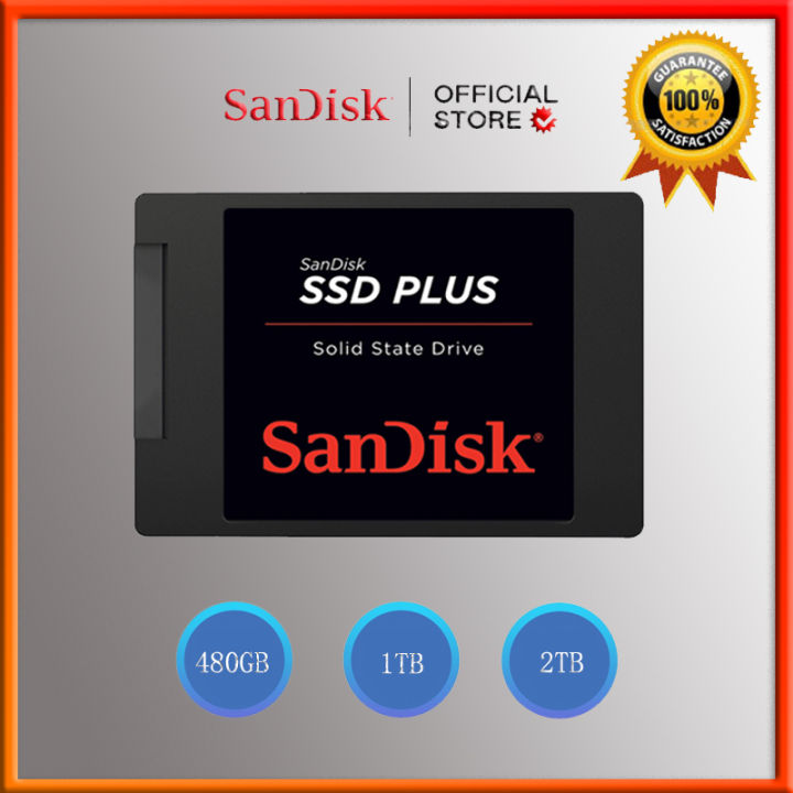 SanDisk SSD PLUS 1TB/2TB SATA III 2.5" Internal Solid State Drive (SSD) (SDSSDA-1T00-G27) With ...