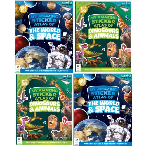 Incredible Sticker Atlas: World and Space/Dinosaurs and Animals ...