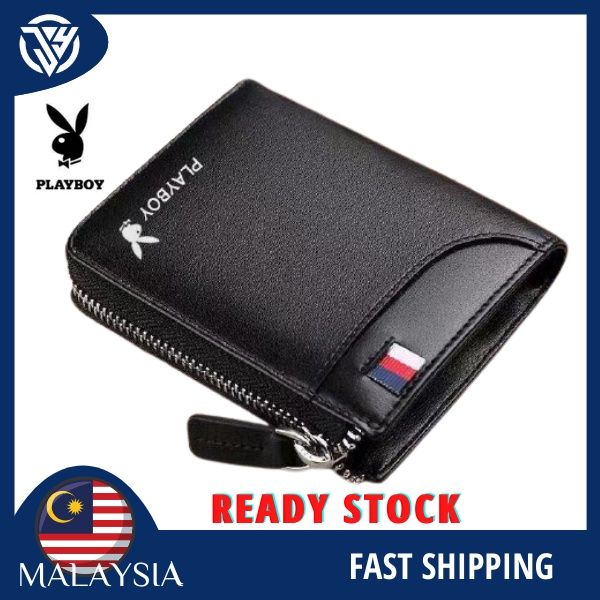 Playboy Men's Wallet Male Short Youth Zipper Wallet Student Korean ...