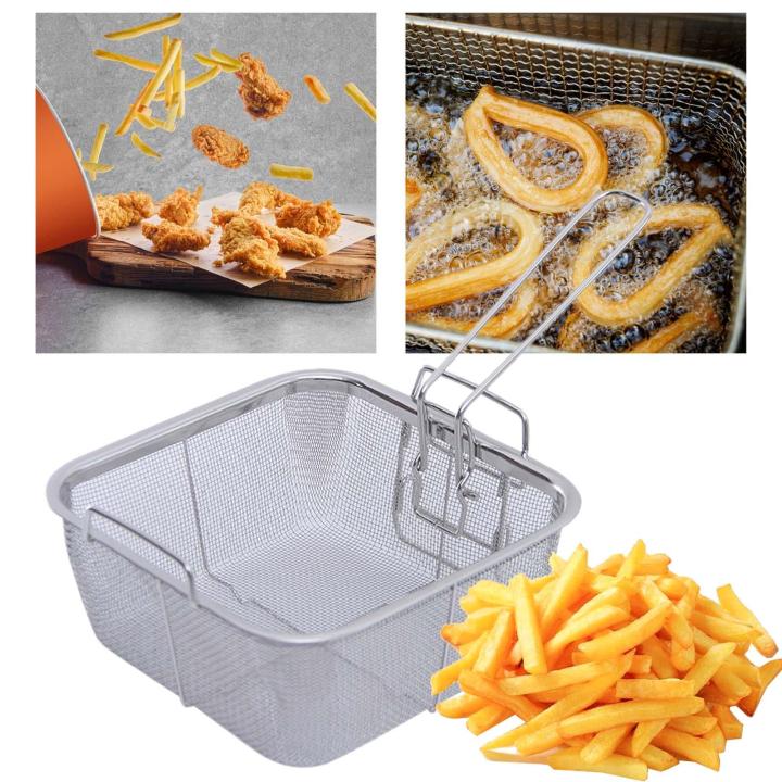 Aayang Stainless Steel Deep Fry Basket Oil Fry Basket with Detachable ...