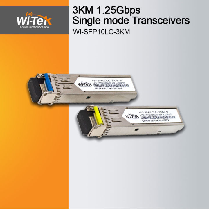 Wi-Tek WI-SFP10LC-3KM 1.25Gbps Single module Single Fiber Transceivers ...