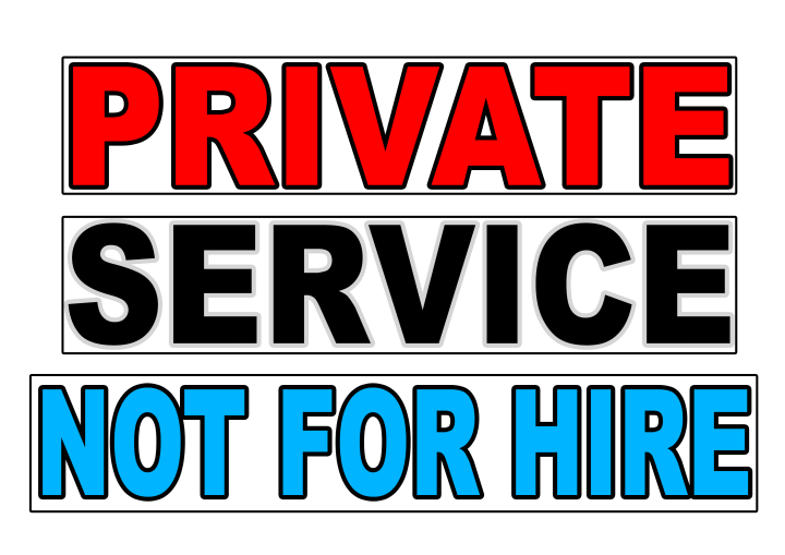 PRIVATE, SERVICE, NOT FOR HIRE STICKERS | Lazada PH