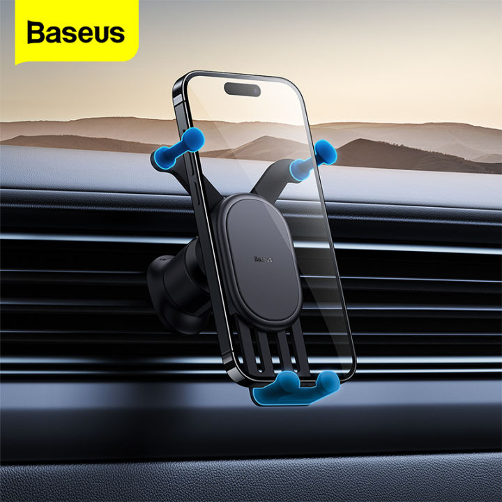 Baseus Car Phone Holder for Car Air Vent Mount 360° Silicone Metal ...