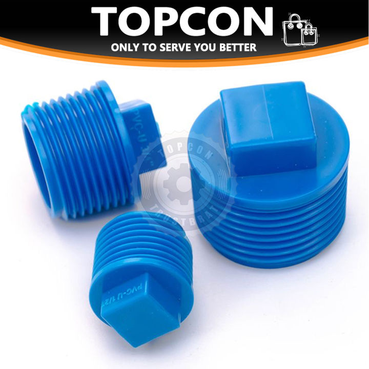 1/2" 3/4'' 1'' PVC Blue Male Plug Water Pipe Fittings | Lazada PH