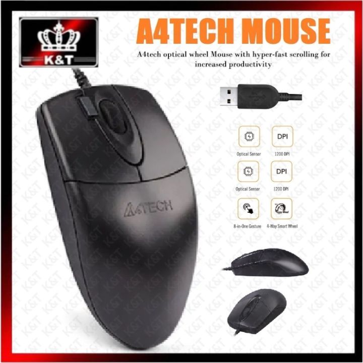 Optical Mouse 2x click Usb wired mouse A4tech OP-620D | Lazada PH