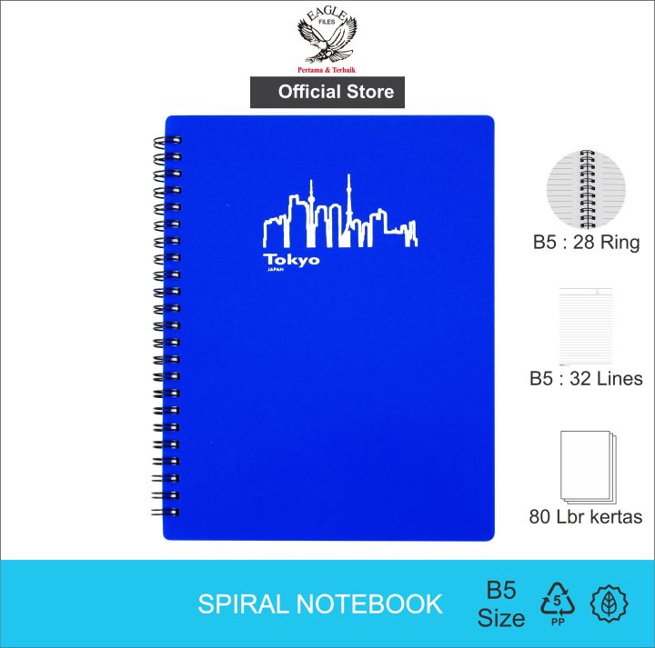 Notebook Spiral B5 TOMEX Buku Tulis Buku Catatan Diary Motif Isi 80 ...