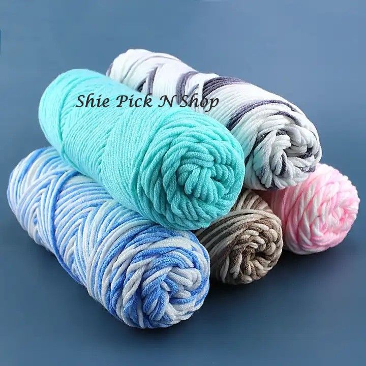 MILK COTTON YARN COMBINATION COLORS 100G 8PLY PART 3/3 | Lazada PH