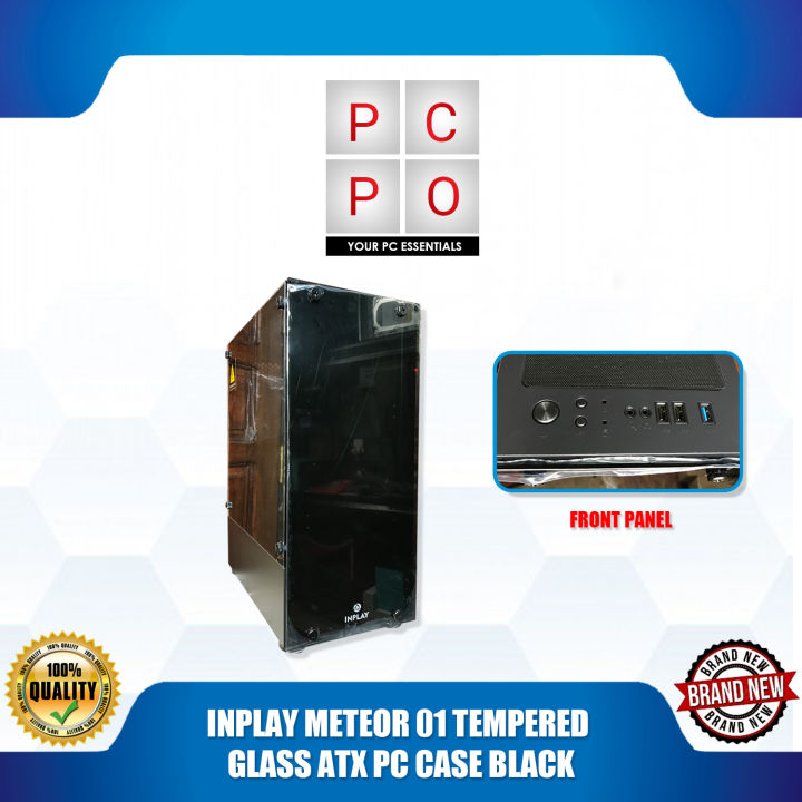 INPLAY METEOR 01 TEMPERED GLASS ATX PC CASE BLACK | Lazada PH