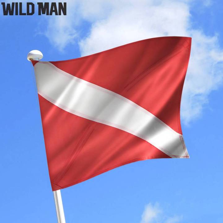 Portable Diver Down Boat Flag Red White Color Scuba Dive Flag Marker ...