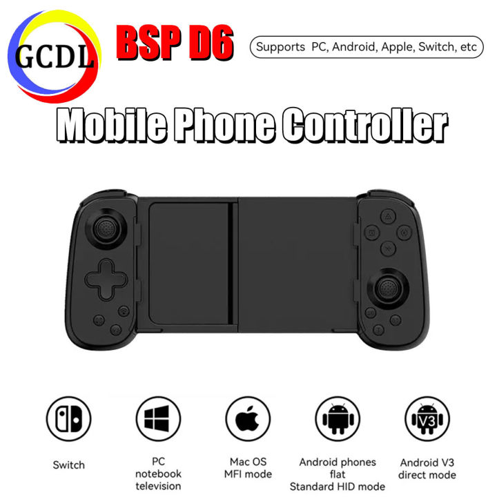 D6 Game Controller Wireless Bluetooth 50 Gamepads For Android Ios Phone To Pc Video Game 0325