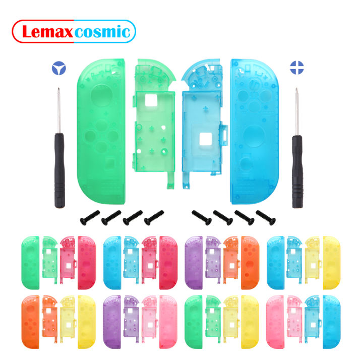 L R Controller Clear Housing Shell Case Replacement Screwdriver Open Tool Kit DIY For Nintendo ...