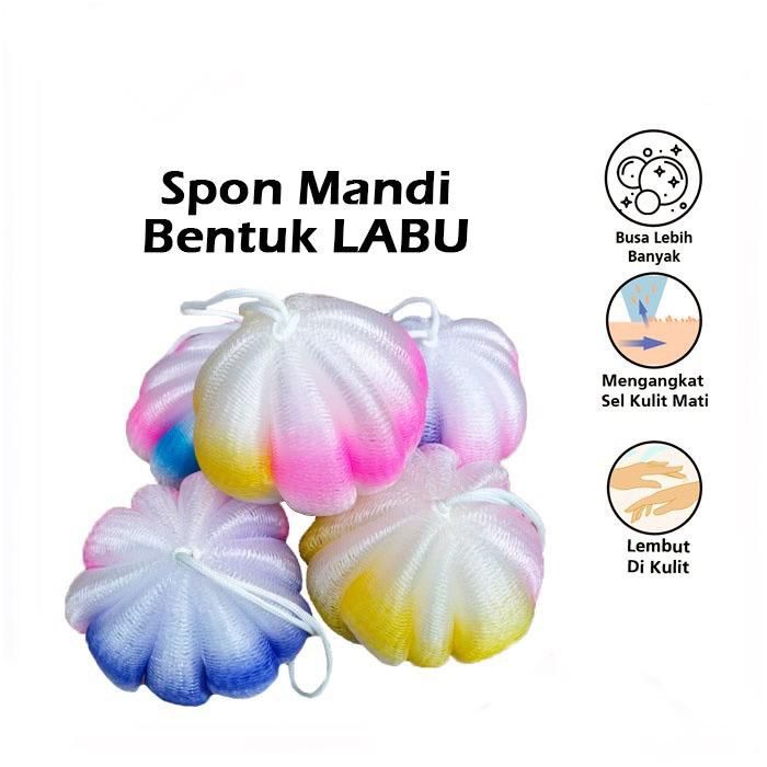 NOLAND - SPONS MANDI BULAT BENTUK LABU PELANGI / BAWANG RAINBOW 35GRAM ...
