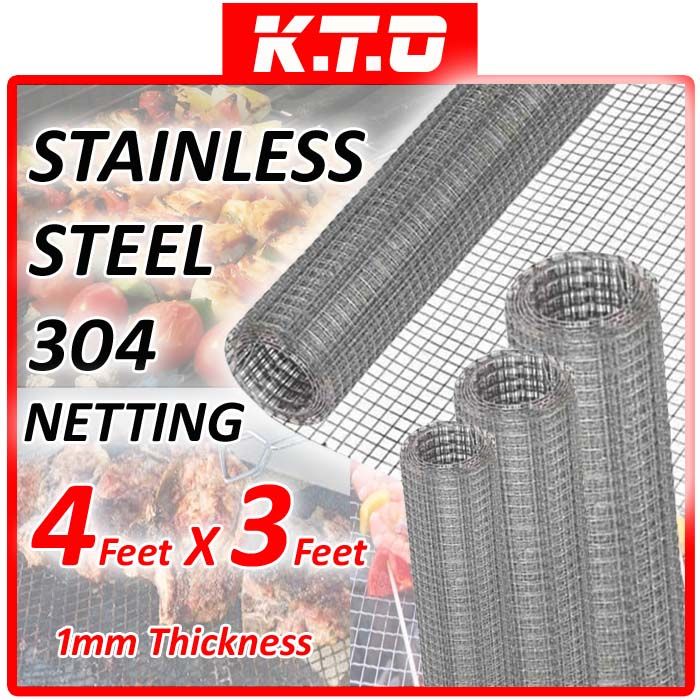 1 ROLL 1MM x 4FEET x 3FEET STAINLESS STEEL NETTING 304 SUS304 MESH WIRE ...