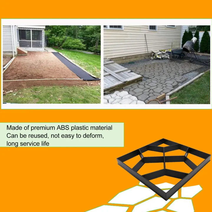 Concrete Forms 40x40cm Reusable Walk Maker Concrete Maker Stepping ...