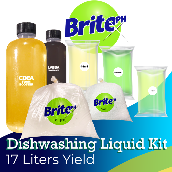 BritePH DIY Dishwashing Liquid Soap Negosyo Kit Doble Kita! How to make ...