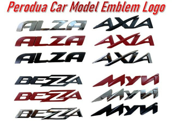 Alloy Emblem Logo Perodua Bezza Axia Alza Myvi old lagi Best word ...
