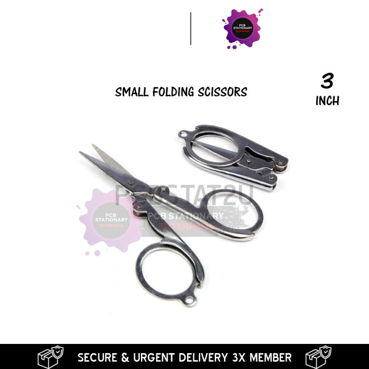 Small Folding Scissors Stainless Steel 8cm / 3 Inch (Gunting Lipat) 111 ...