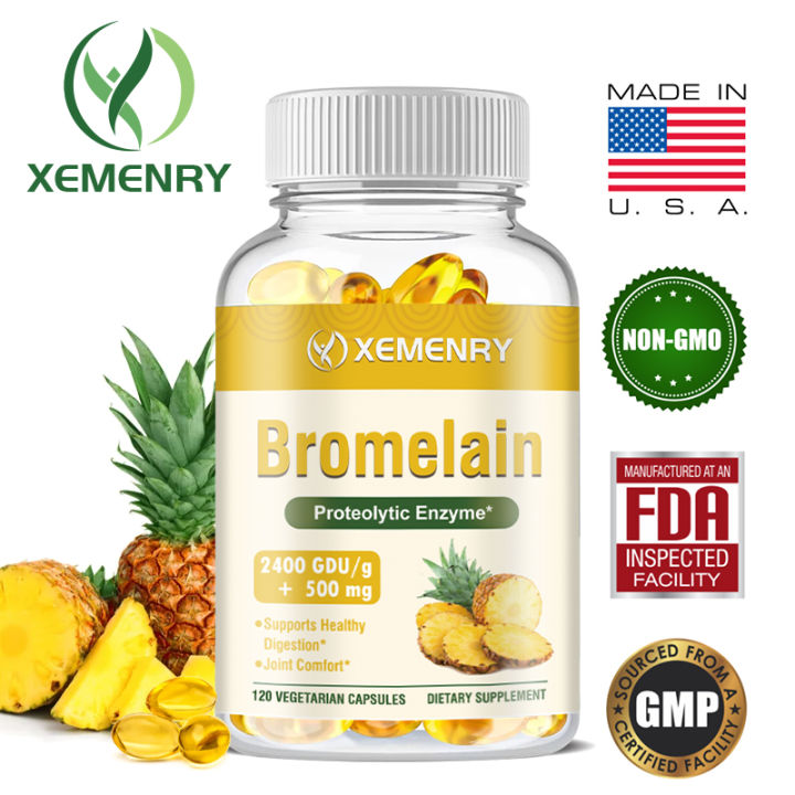 Bromelain Supplement – 2400 GDU/gram + 500 mg bawat serving – isang natural na proteolytic ...