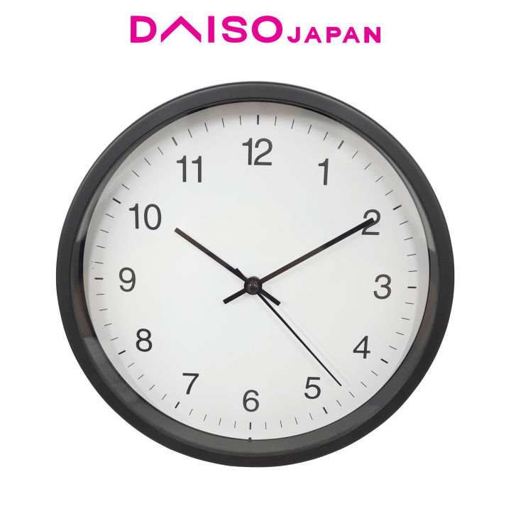 Daiso Black Analog Wall Clock (23cm) | Lazada PH