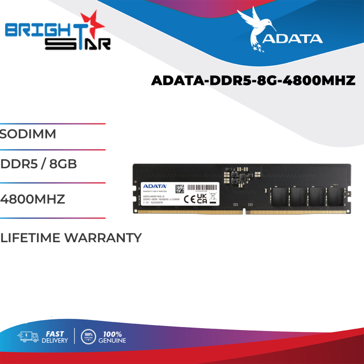 ADATA / SODIMM / DDR5 / 16GB / 4800MHZ / LIFETIME WARRANTY / | Lazada