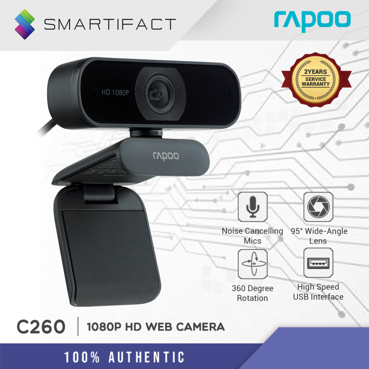 Rapoo C260 HD Web Camera 1080P With Microphone Webcam For Laptop CMOS 2 ...