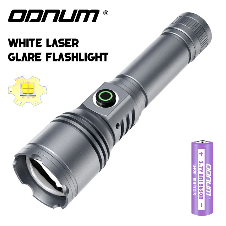 ODNUM White laser strong light flashlight power display Type-c fast ...