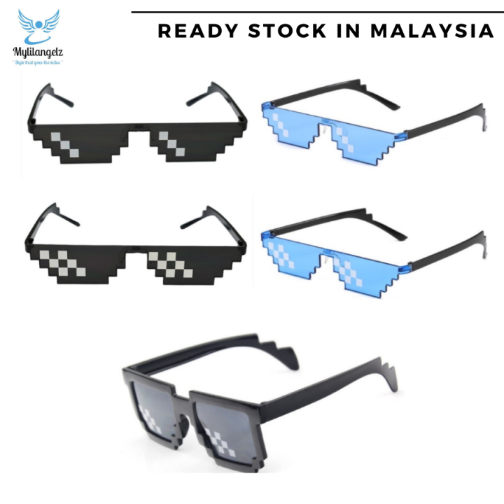Mylilangelz Thug Life Glasses 8-Bit MLG Pixel Specs Women Men ...