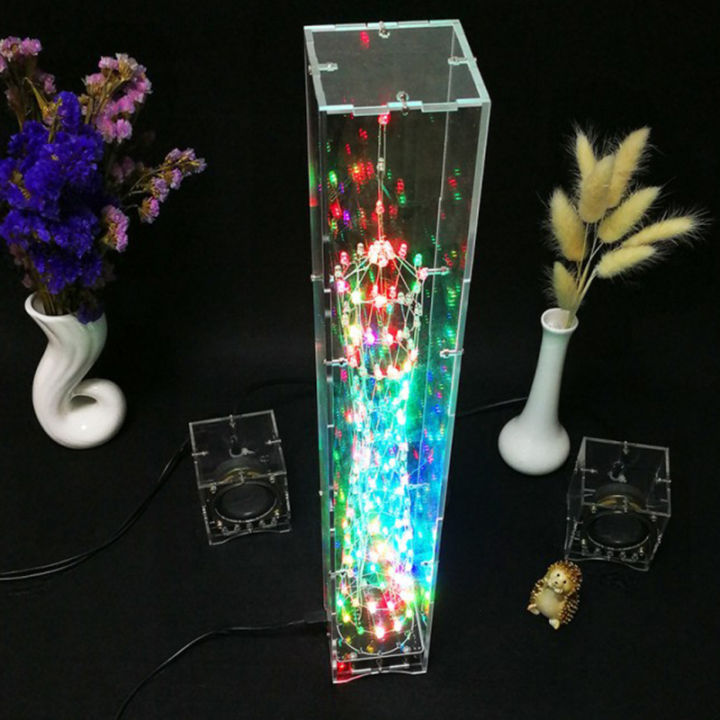 Acesia 1 set DIY Electronic Kits Colorful LED Light Cube Canton Tower ...