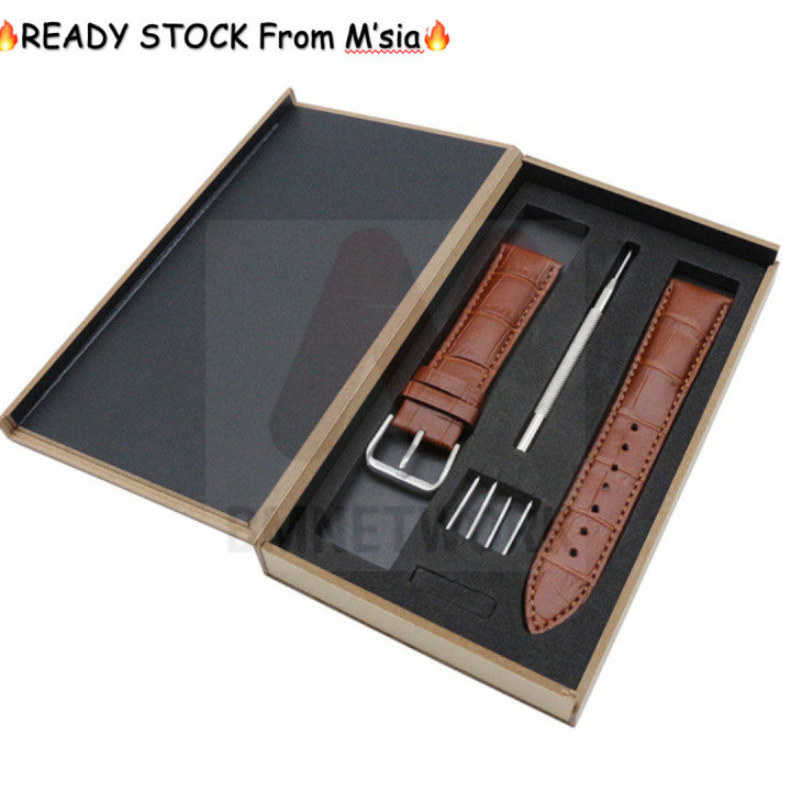 FULL BOX Premium Quality 14mm 16mm 18mm 20mm 22mm Leather Watch Strap ...