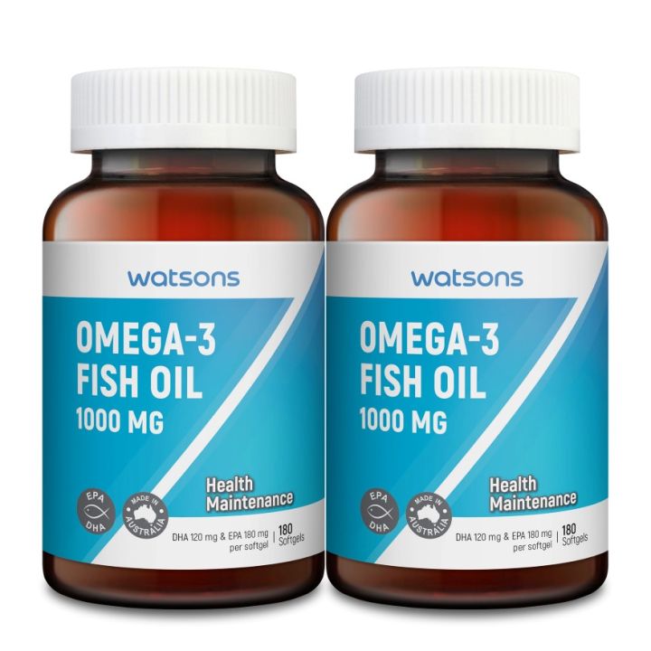 Watsons Omega 3 Fish Oil 1000mg (2 x 180's) | Lazada