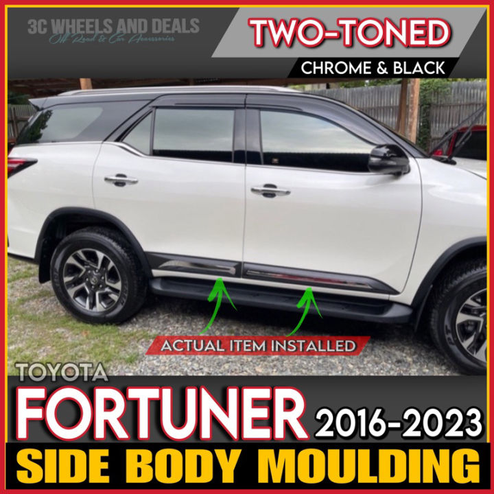TOYOTA FORTUNER 2016-2023 SIDE BODY MOULDING (TWO-TONED) | Lazada PH