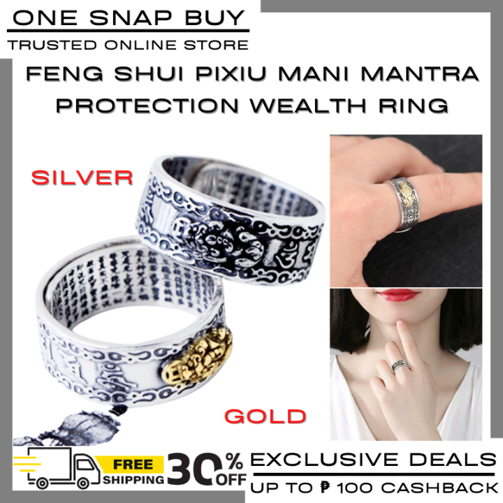 Original 2023 Feng Shui Pixiu Lucky Wealth Ring Money Catcher Lucky ...